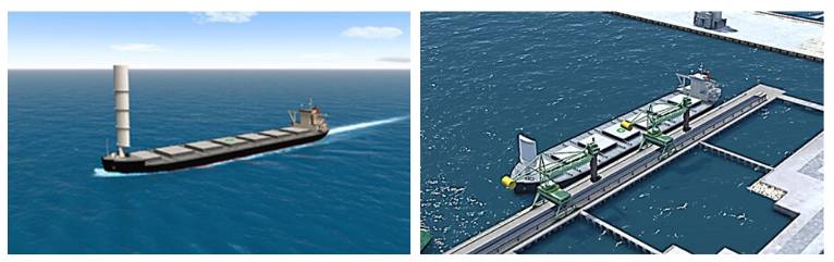 MOL's plan of large-scale dry bulk vessel with a hard sail system was ...