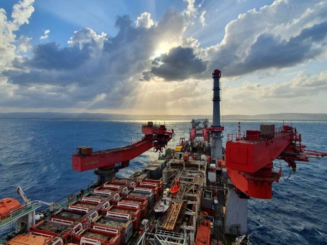 Allseas’ Solitaire up and running offshore Israel - VesselFinder