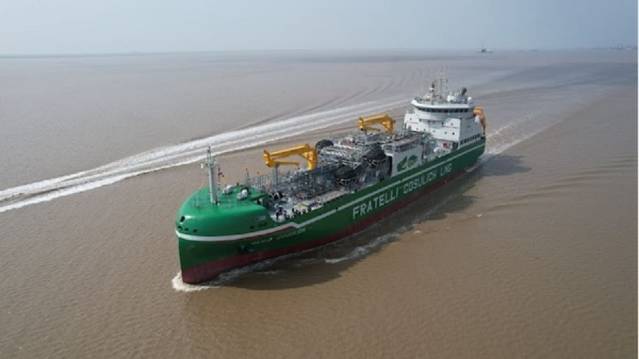 LNG bunker vessel, Alice Cosulich sets sail for Europe from Qidong ...