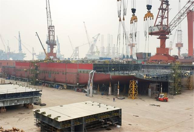 Spotted: Building of OHT offshore wind foundation installation vessel ...