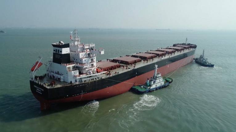 China State Shipbuilding Corp delivered the first of a new type of bulk ...