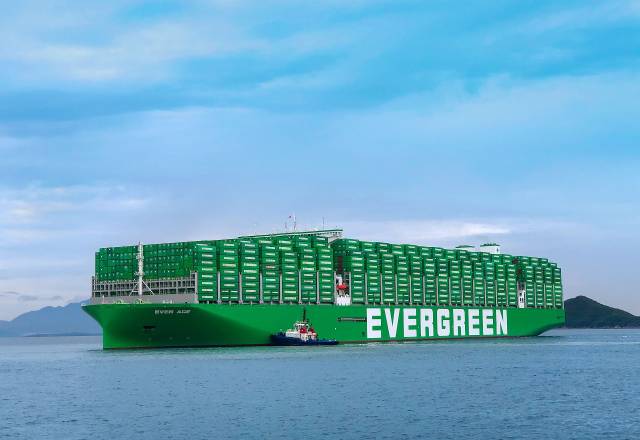 Evergreen’s mega container ship Ever Ace with WinGD’s large bore X92 ...
