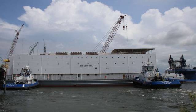 Halter Marine Launches First Two U.S. Navy Berthing Barges - VesselFinder