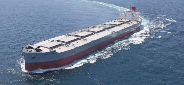K-Line’s new 200,000-dwt bulk carrier CAPE SAPPHIRE launched at Imabari ...