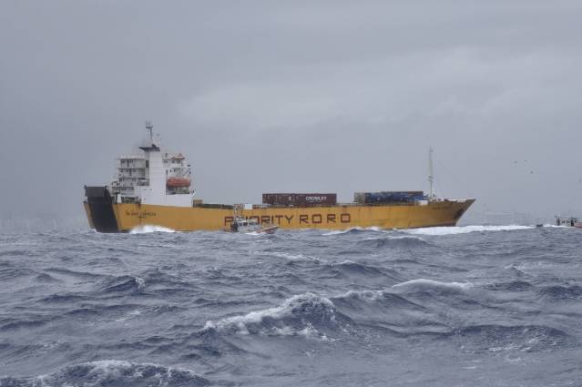 WATCH: US Coast Guard assists distressed cargo ship MV Island Express ...