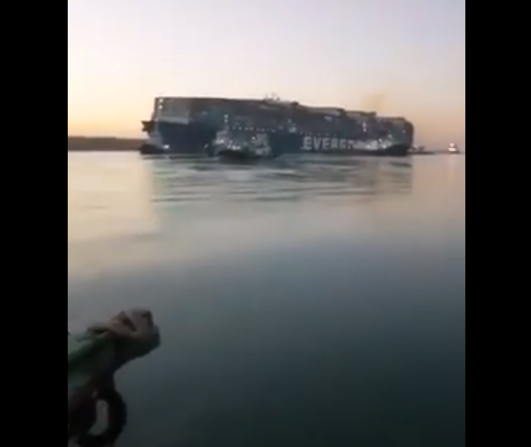 Ever Given ship Successfully Refloated in Suez Canal, Video shows her ...