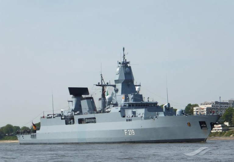 GERMAN WARSHIP F219, Military ops - Details and current position - MMSI ...