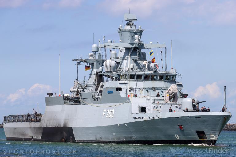 GERMAN WARSHIP F260, Military ops - Schiffsdaten und aktuelle Position ...
