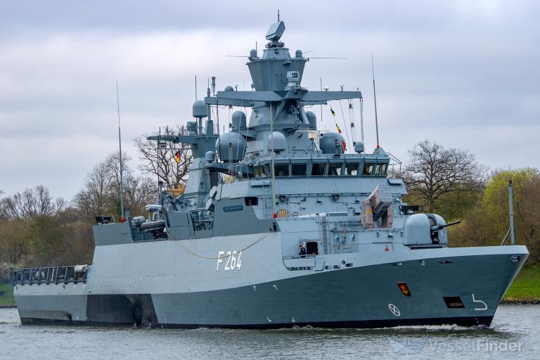 GERMAN WARSHIP F264, Military ops - Details and current position - MMSI ...