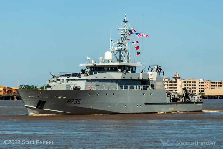 FRENCH WARSHIP P735, Law enforcment - Details and current position ...