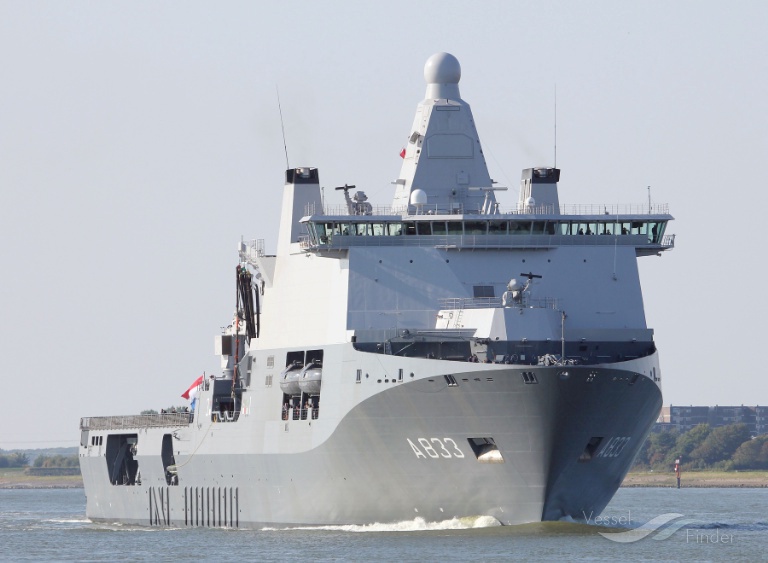 HNLMS KAREL DOORMAN, Military ops - Details and current position - IMO ...