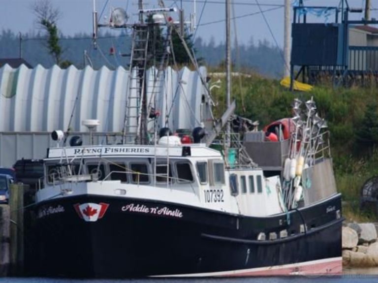 ADDIE N AINSLIE, Fishing vessel - Details and current position - MMSI 316005077 - VesselFinder