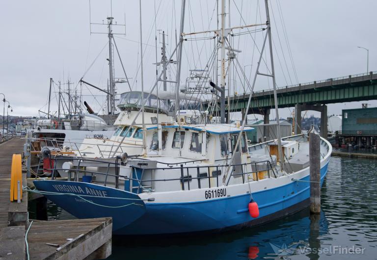 VIRGINIA ANNE, Fishing vessel - Details and current position - MMSI ...