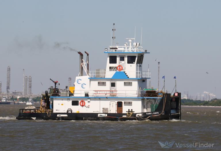 SAM L.HAYS, Local type - Details and current position - MMSI 368053750 ...