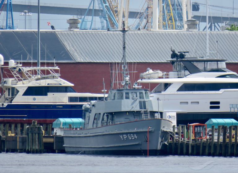 YP 694, Military ops - Details and current position - MMSI 369970320 ...