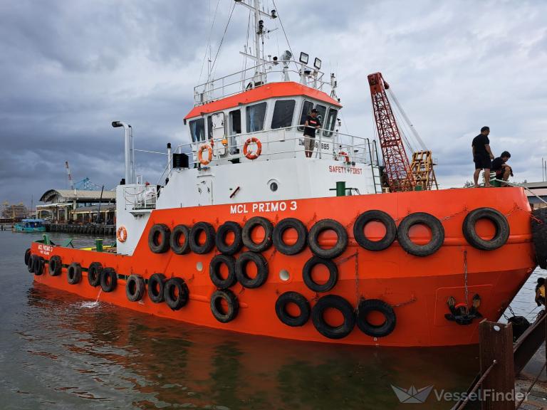 MCL PRIMO 3, Tug - Details and current position - MMSI 533132491 ...