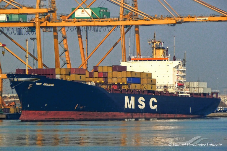 MSC ANAHITA, Container Ship - Detalhes e posição atual - IMO 8413291 ...