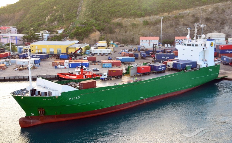 MIDAS, Ro-Ro Cargo Ship - Details and current position - IMO 9002659 ...