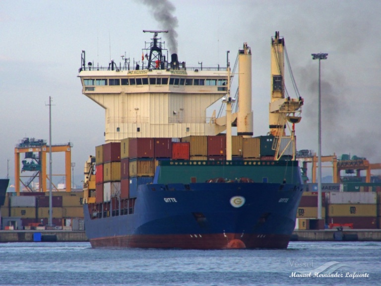 GITTE, Container Ship - Details and current position - IMO 9020950 ...