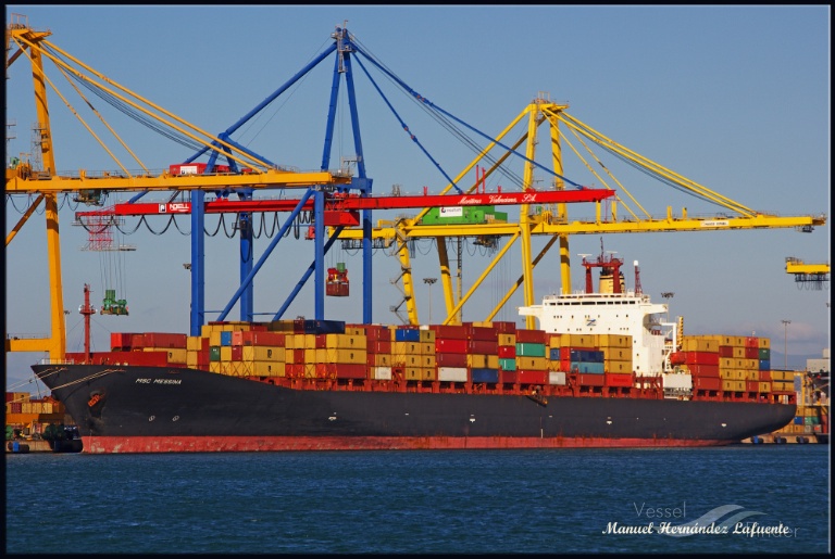 MSC MESSINA, Container Ship - Skibsdetaljer og nuværende position - IMO ...