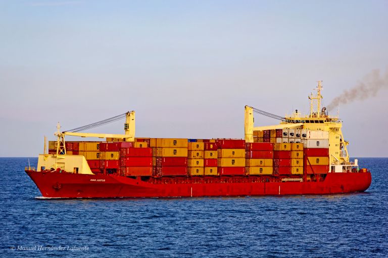 JUSTUS, Container Ship - Details and current position - IMO 9108374 ...