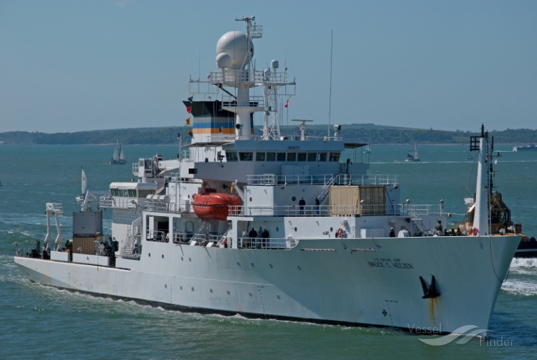 USNS BRUCE HEEZEN, Research Vessel - Details and current position - IMO ...