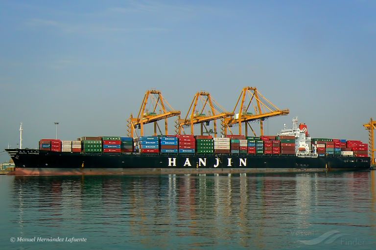 HANJIN VALENCI, Container Ship - Details and current position - IMO ...