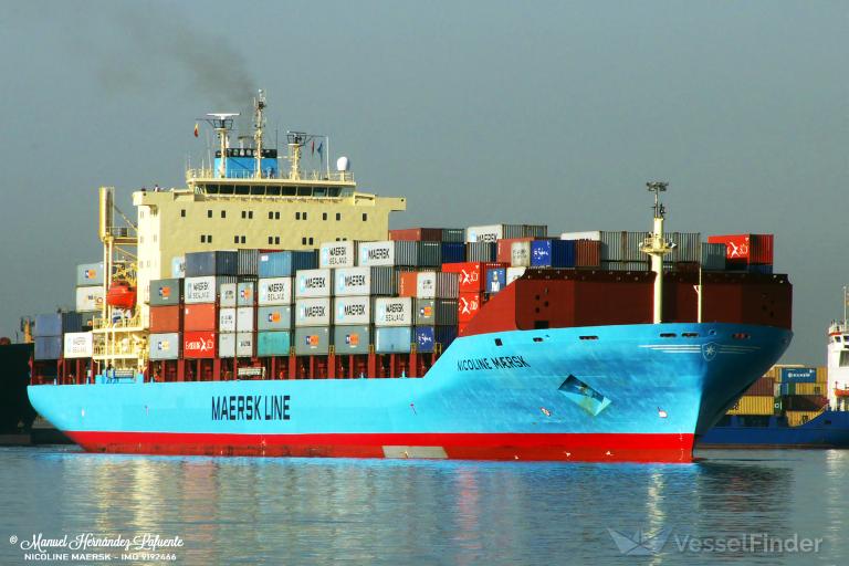 NICOLINE MAERSK, Container Ship - Details and current position - IMO ...