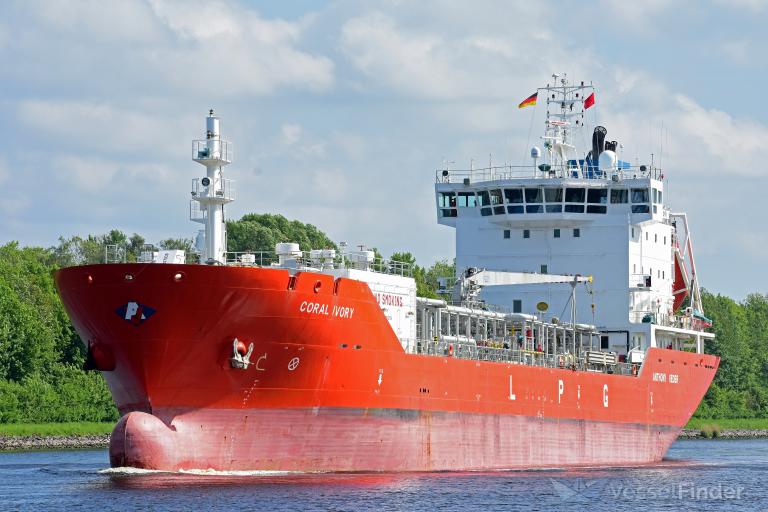 CORAL IVORY, LPG Tanker - Details and current position - IMO 9207039 ...