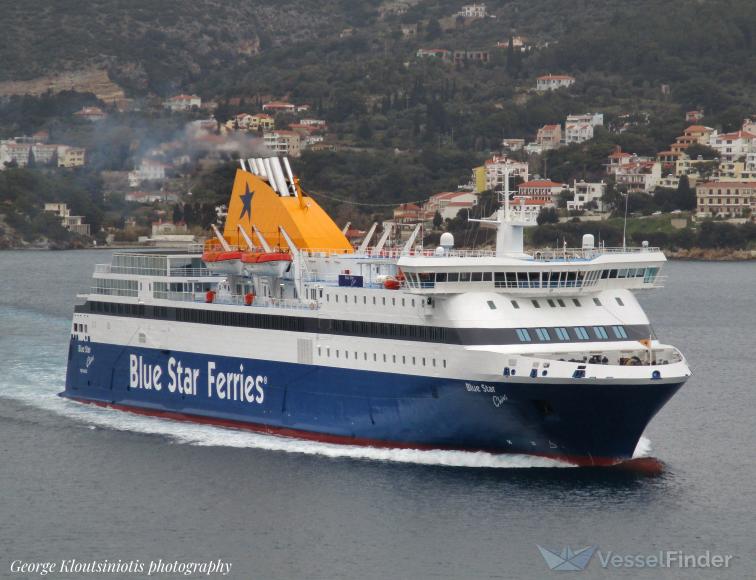 BLUE STAR CHIOS, Passenger/Ro-Ro Cargo Ship - Данные судна и текущее ...
