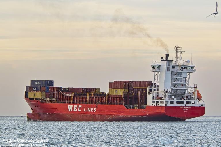 WEC VERMEER, Container Ship - Details and current position - IMO ...