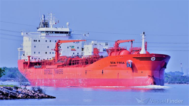 BOW FIRDA, Chemical/Oil Products Tanker - Details and current position ...