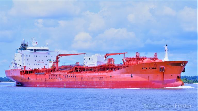 BOW FIRDA, Chemical/Oil Products Tanker - Details and current position ...