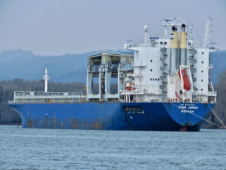 MV STAR JAPAN, General Cargo Ship - Данные судна и текущее положение ...