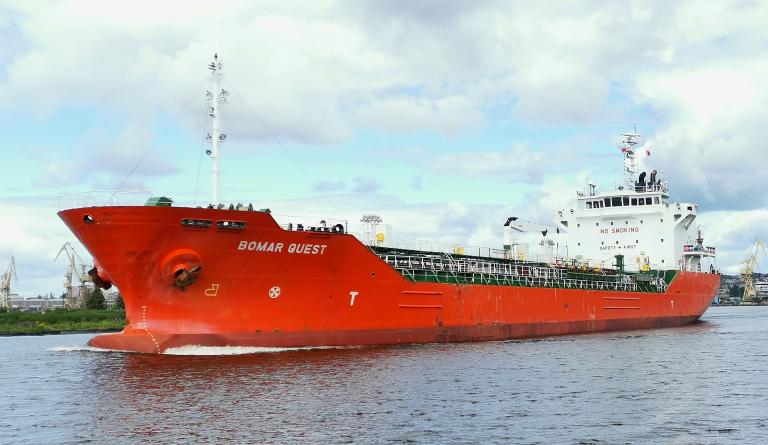 BOMAR QUEST, Chemical/Oil Products Tanker - Details and current position - IMO 9272735 ...