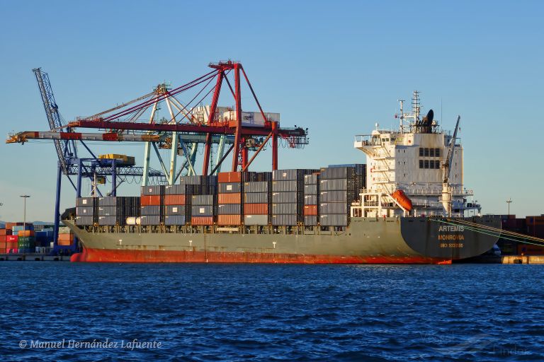 ARTEMIS, Container Ship - Details and current position - IMO 9339595 ...