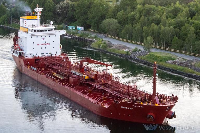 SONGA RUBY, Chemical/Oil Products Tanker - Details and current position ...