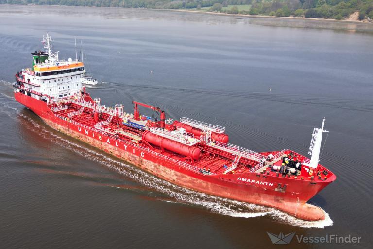 AMARANTH, Chemical/Oil Products Tanker - Details and current position - IMO 9458028 - VesselFinder