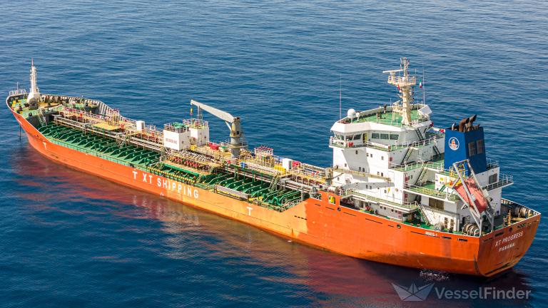 XT PROGRESS photo, Chemical/Oil Products Tanker - Taken on Apr 26, 2024 ...