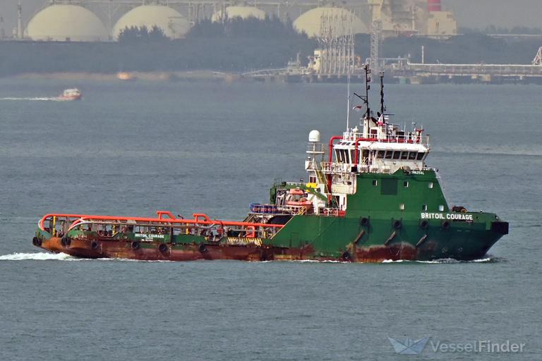 BRITOIL COURAGE, Offshore Support Vessel - Details and current position ...