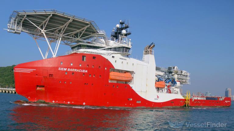 SIEM BARRACUDA, Offshore Support Vessel - Details and current position - IMO 9660114 - VesselFinder