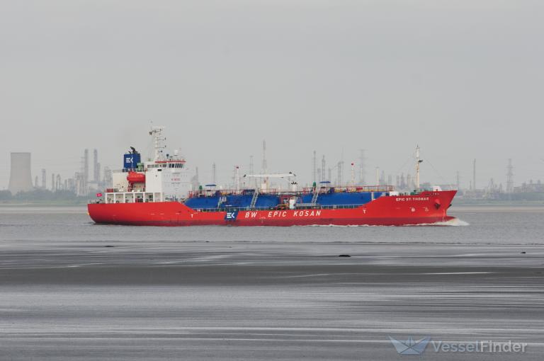 EPIC ST.THOMAS, LPG Tanker - Details and current position - IMO 9697492 ...