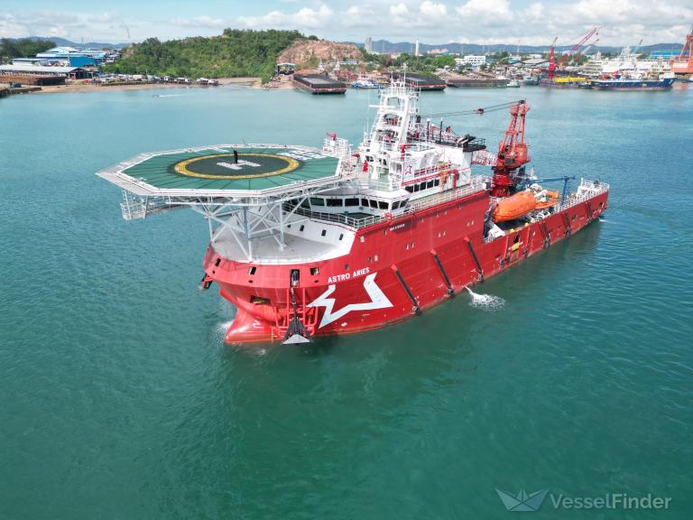 ASTRO ARIES, Offshore Support Vessel - Details and current position ...