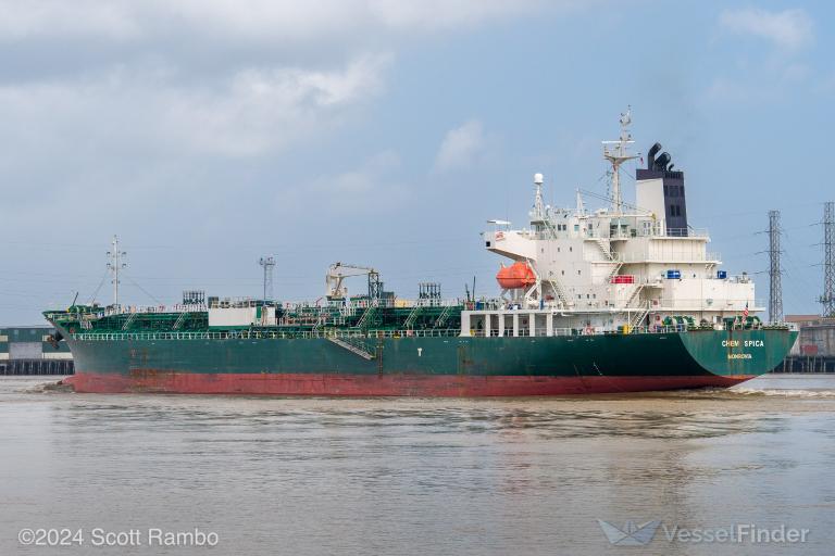 CHEM SPICA, Chemical/Oil Products Tanker - Scheepsdetails en huidige positie - IMO 9739264 ...