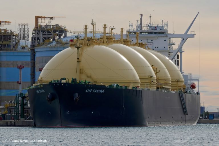 LNG SAKURA, LNG Tanker - Scheepsdetails en huidige positie - IMO ...