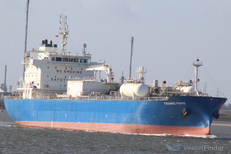 TRAMMO PARIS, LPG Tanker - Details and current position - IMO 9792515 ...