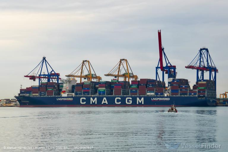 CMA CGM BALI, Container Ship - Details and current position - IMO ...
