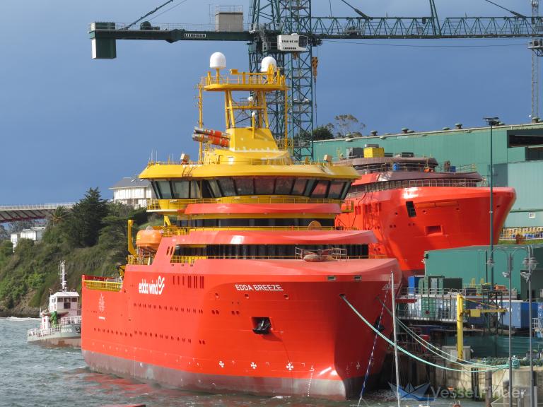 EDDA BREEZE, Offshore Support Vessel - Details and current position ...