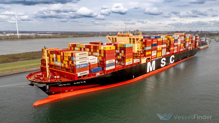 MSC ADYA, Container Ship - Details and current position - IMO 9932921 ...