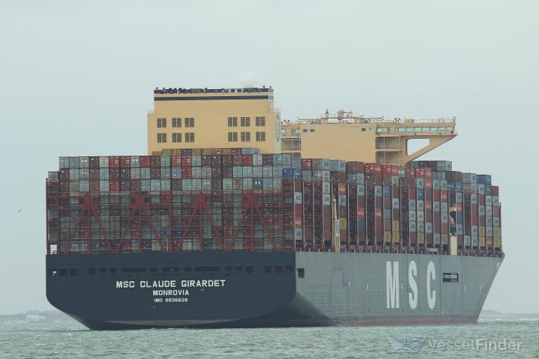 MSC CLAUDE GIRARDET, Container Ship - Details and current position ...